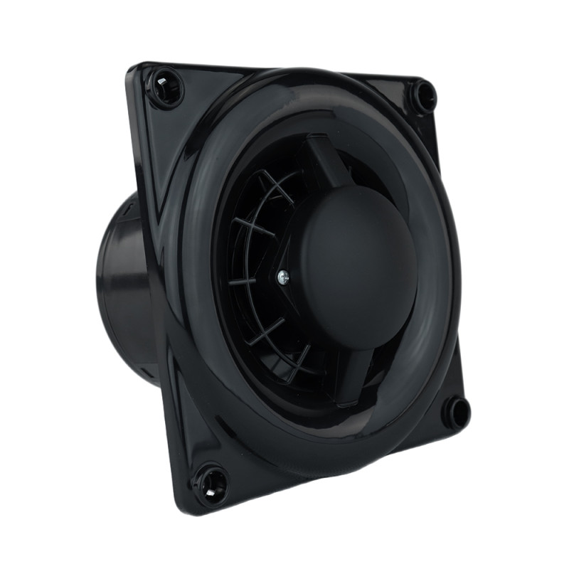 Dalap ONYX - bathroom fan with non-return valve, matt black
