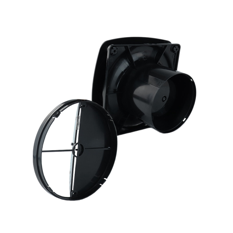 Dalap ONYX - bathroom fan with non-return valve, matt black