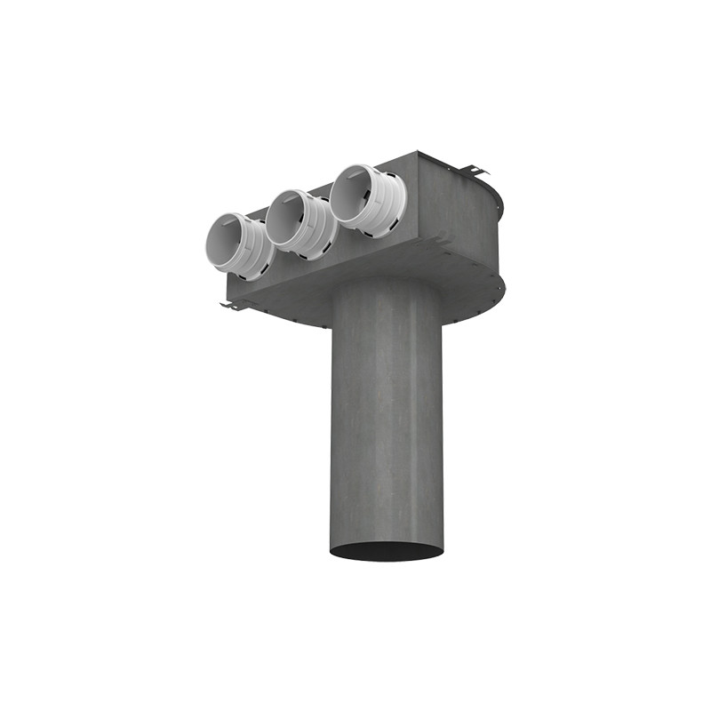 Ceiling mounted metal connector