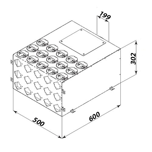 Metal air distribution box