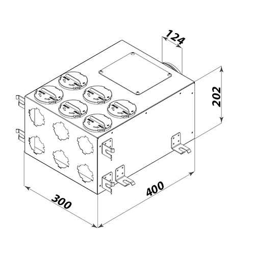 Metal air distribution box