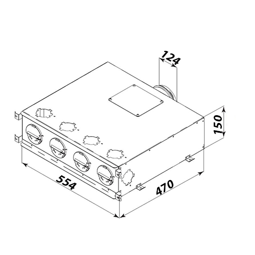 Metal air distribution box