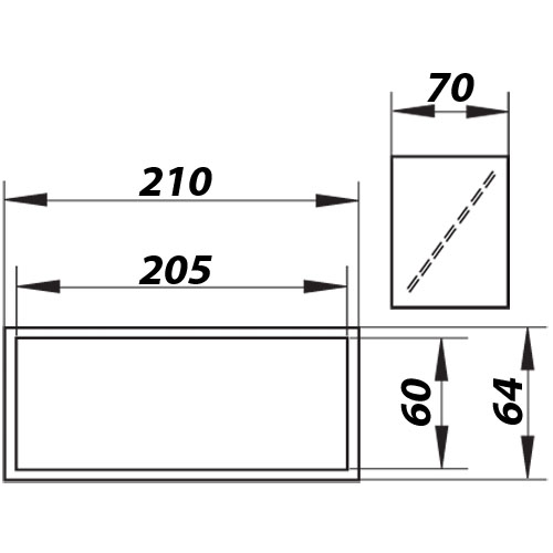 Square outer connectors with backdraft
