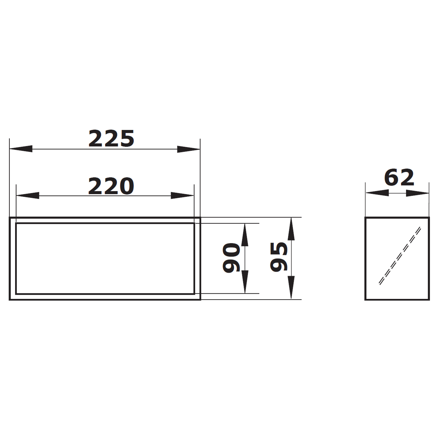 Square outer connectors with backdraft